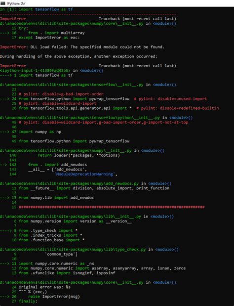 Tensorflow Dlc 20 Importerror Dll Load Failed The Specified Module