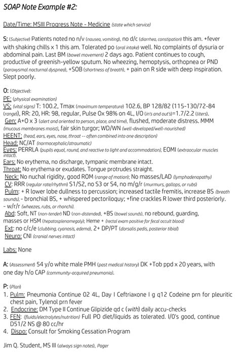 Np Soap Note Template