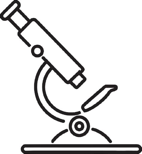 Premium Vector Medical Microscope With Eyepiece And Objective Lens Icon