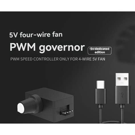 5v Pwm Speed Controller 5v 4pin Pwm Fan Governor Pwm Governor Usb Type C Power Supply Diy Cooler