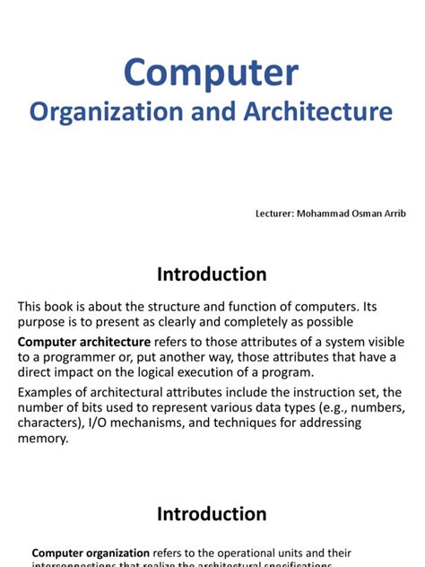 Computer Architecture Lecture1 Pdf