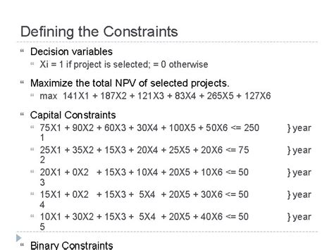Managerial Decision Making Chapter Integer Linear Programming