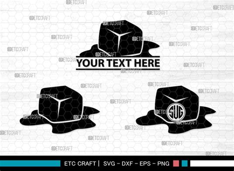 Ice Cube Monogram Ice Cube Silhouette Ice Cube Svg Ice Svg Melting So Fontsy