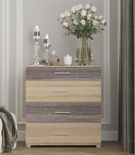 ᐉ Комод для спальні Еверест Бриз К 5 на 4 ящики ролики 70х38х72 5 см Сонома Трюфель Dtm 2048