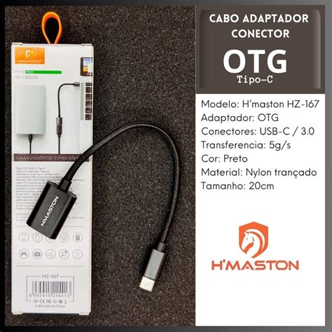 Cabo Adaptador Conector Otg Usb Tipo C H Maston Mini Na Web