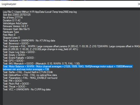 Motor Balance Warn Arducopter Ardupilot Discourse