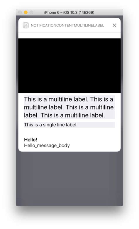 Ios How To Debug Layout With Multiline Uilabel Autolayout In Notification Content Extension