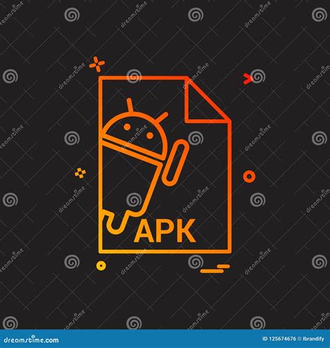 Apk File File Extension File Format Icon Vector Design Stock Vector