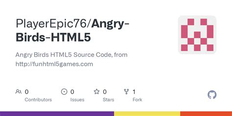 Angry Birds Html5angrybirdsindexhtml At Master · Playerepic76angry Birds Html5 · Github