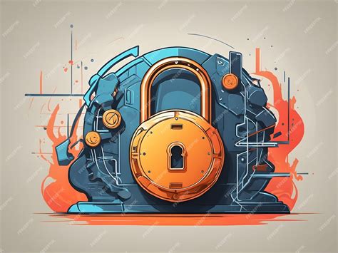Premium Ai Image Flat Illustration Of Network Security Lock Concept