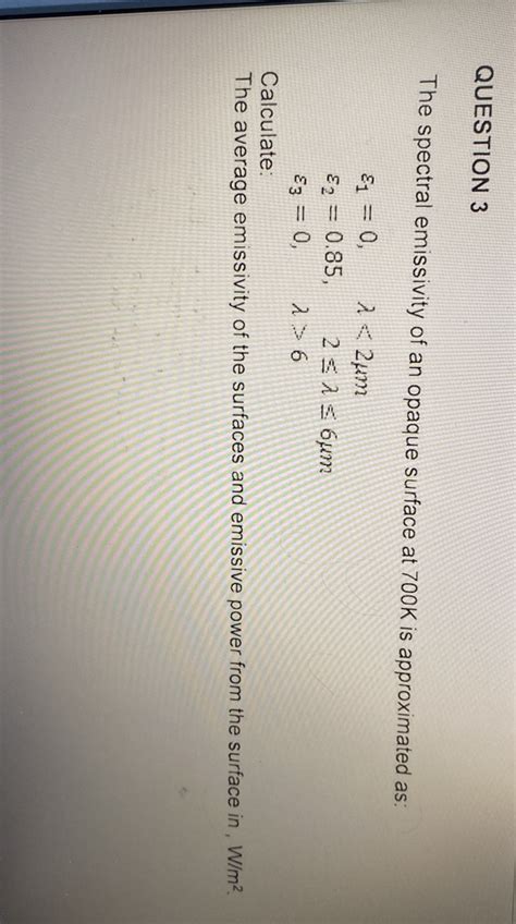 The Spectral Emissivity Of An Opaque Surface Studyx