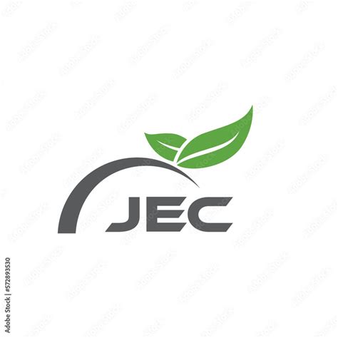 Jec Letter Nature Logo Design On White Background Jec Creative Initials Letter Leaf Logo