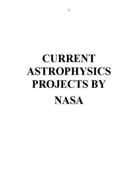 Current Astrophysics Projects By Nasa Pdf Juno Spacecraft