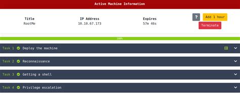 Rootme Tryhackme Writeup Dc4ptain