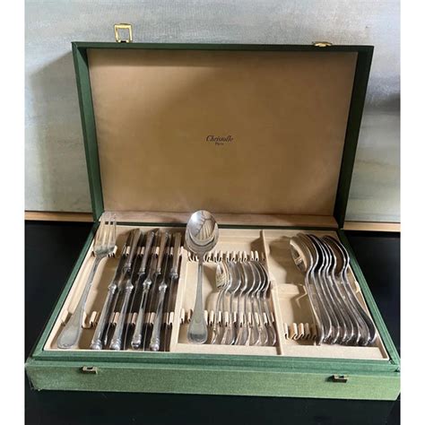 Christofle Flatware In The Malmaison Pattern Set Of 52 Chairish