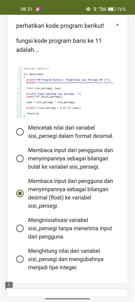 083176perhatikan Kode Program Berikutfungsi Kode Program Baris Ke