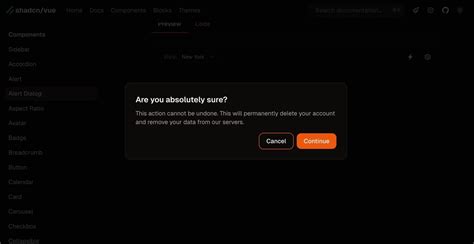 Accessible Alerts Dialogs And Alert Dialogs With Shadcn Vue Vue