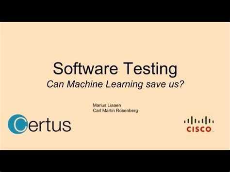 Ndc Conferences Talk Sw Testing Can Ml Save Us From Ndc Conferences Class Central