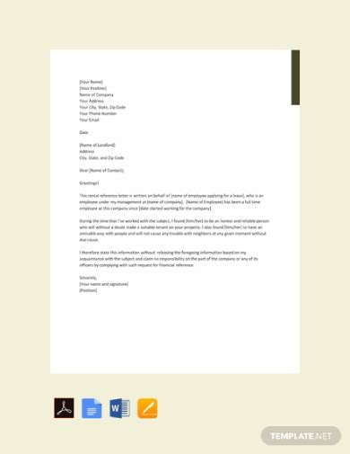 Tenant Reference Letter Examples To Download