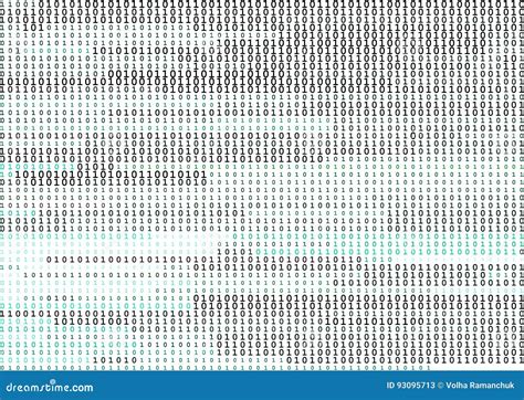 stream line binary code black and white background with two binary digits 0 and 1 isolated on a