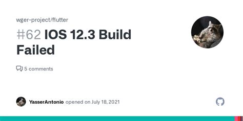 Ios 123 Build Failed · Issue 62 · Wger Projectflutter · Github