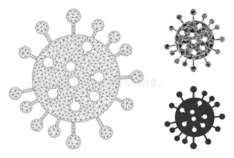 Sars Virus Vector Mesh 2d Model And Triangle Mosaic Icon Stock Vector Illustration Of