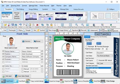 Visitors Id Gate Pass Maker Create Visitor Id Cards And Gate Pass For