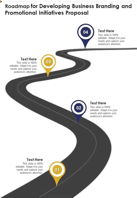 Roadmap For Developing Business Branding One Pager Sample Example