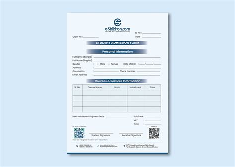 Admission Form Design Behance Admission Form Design Behance