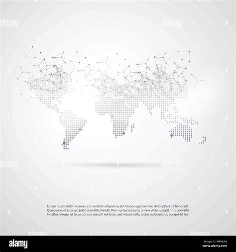 Cloud Computing And Networks With World Map Abstract Global Digital