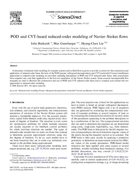 Pdf Pod And Cvt Based Reduced Order Modeling Of Navierstokes Flows