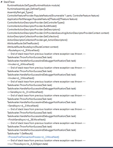 C Encounters Unable To Load One Or More Of The Requested Types While Doing Integration Test