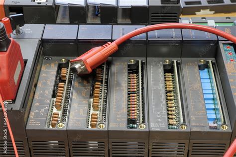 PLC Input And Output Cards Automation Of Production Processes Industrial Technologies Stock