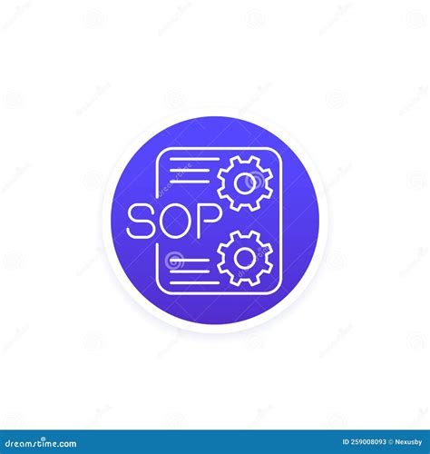Sop Icon Standard Operating Procedure Line Vector Stock Vector Illustration Of Procedure
