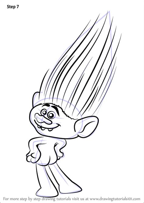 Learn How To Draw Guy Diamond From Trolls Trolls Step By Step Drawing Tutorials