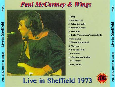 Live In Sheffield 1973 • Live Bootleg By Paul Mccartney And Wings