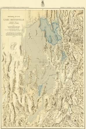 Lake Bonneville Map Journal Vintage Map Notebook Spires Twin Books