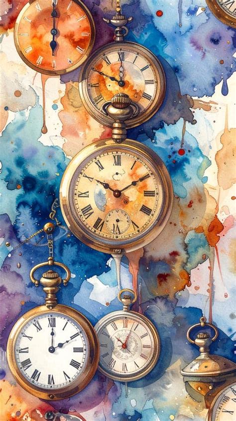 Antique Watches Watercolor Stock Illustrations 292 Antique Watches