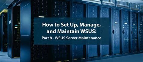 How To Setup Manage And Maintain Wsus Part 8 Wsus Server