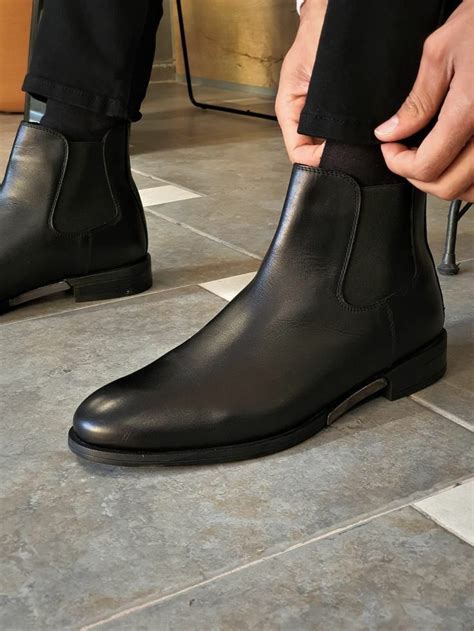 Pin By Yasin On Erkek Giyim Chelsea Boots Mens Black Dress Shoes