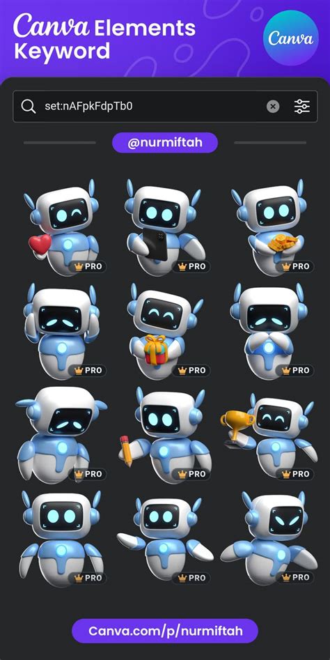 3d Robot Activity Canva Elements Keyword Canvas Robot Activity Stylized