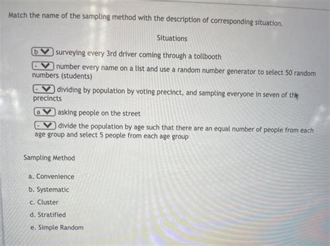 Isel Three Sampling Methods Chart