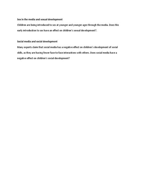 Sex In The Media And Sexual Development Pdf