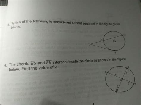 Solved 3 Which Of The Following Is Considered Secant