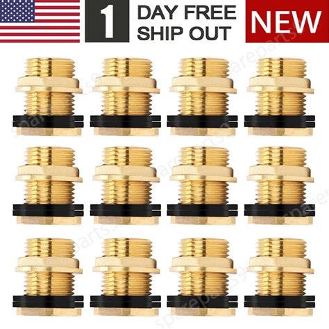 12x Bbf020 Brass Bulkhead Fitting 1 2 Female Npt And