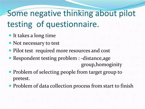 Pilot Testing Of Questionnaire Pptx
