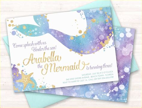 Mermaid Party Invitation Wording