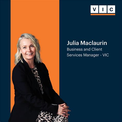 Promotion Business And Client Services Manager Vic Julia Maclaurin Mrs