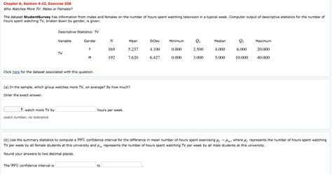 Solved Chapter 6 Section 4 Ci Exercise 206 Who Watches
