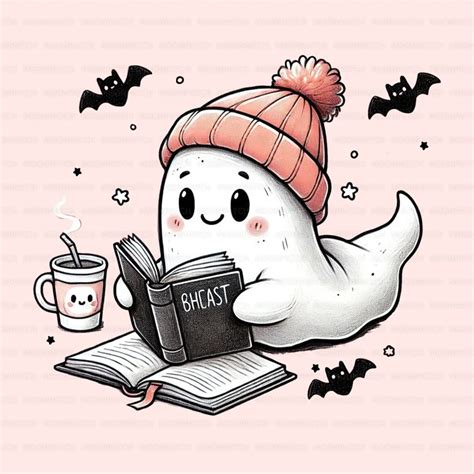 Cute Ghost Reading Book Png Cute Ghost Spooky Ghost Png Halloween